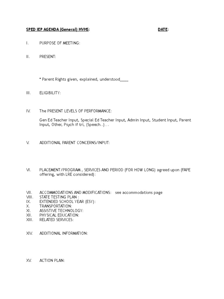 Meeting Notes Agenda Template | PDF