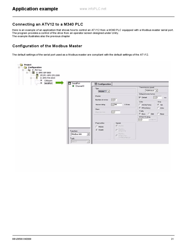 Connecting ATV12 To A M340 PLC | PDF | Physical Layer Protocols ...
