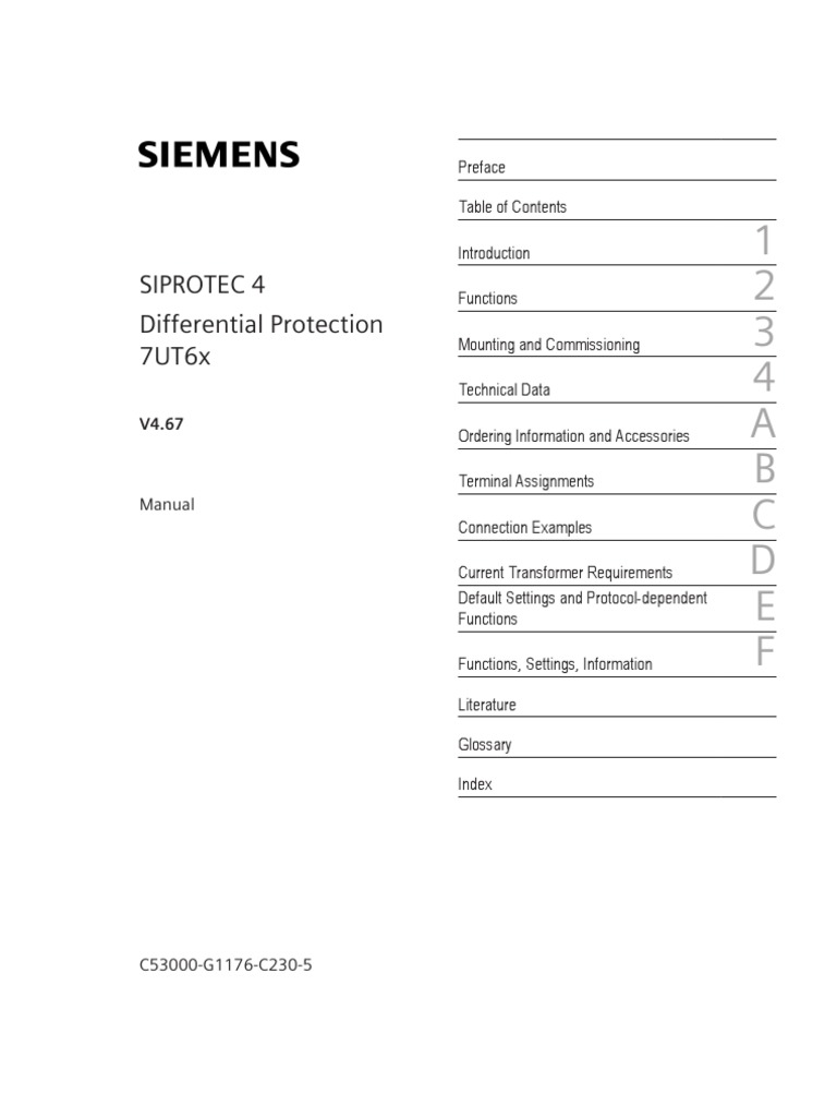 7UT6x Manual A5 V040400 en PDF | PDF | Parameter (Computer Programming ...