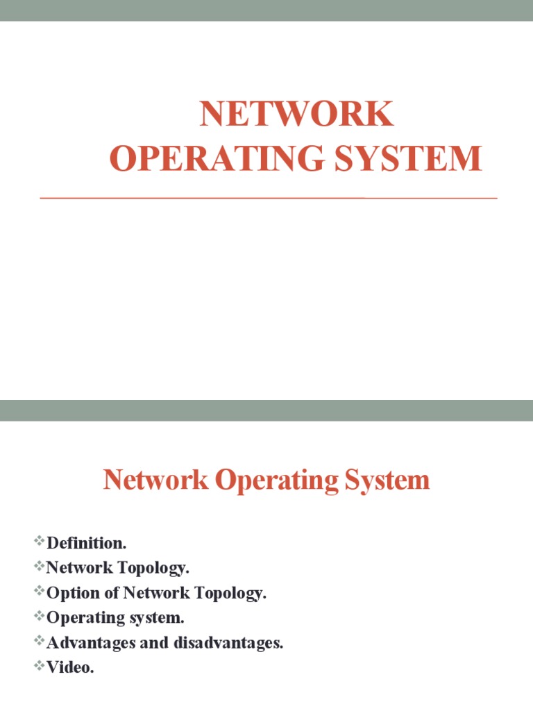 Network Operating System | PDF