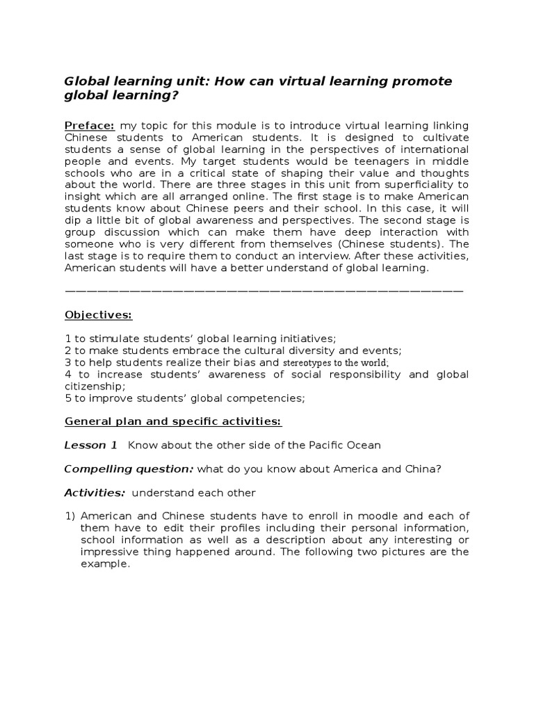 Global Learning Unit Design | PDF | China | World Politics