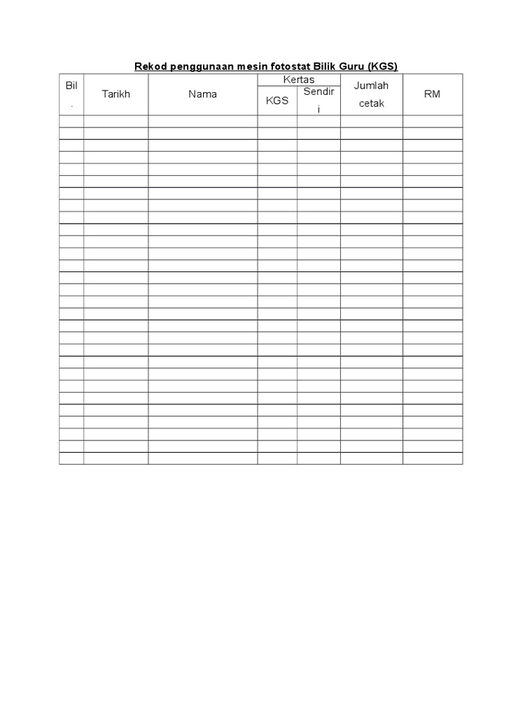 Rekod Fotostat | PDF