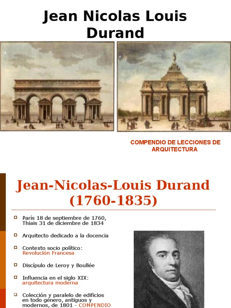 Jean Nicolas Louis Durand | PDF