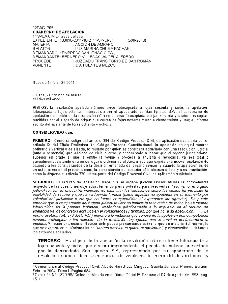 Auto Admisorio Amparo | PDF | Ley procesal | Caso de ley