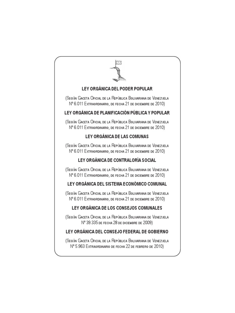 5 Leyes Del Poder Popular | PDF | Planificación | Democracia