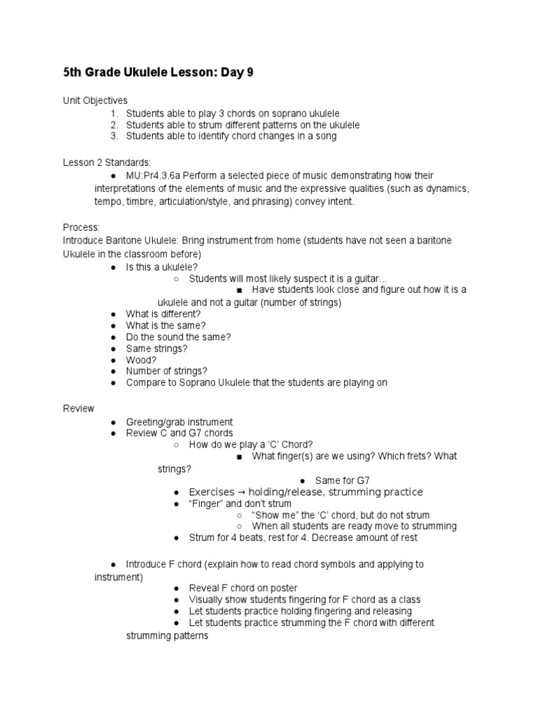Ukulelelessonapril 175 Thgrade | PDF | String Instruments | Guitars