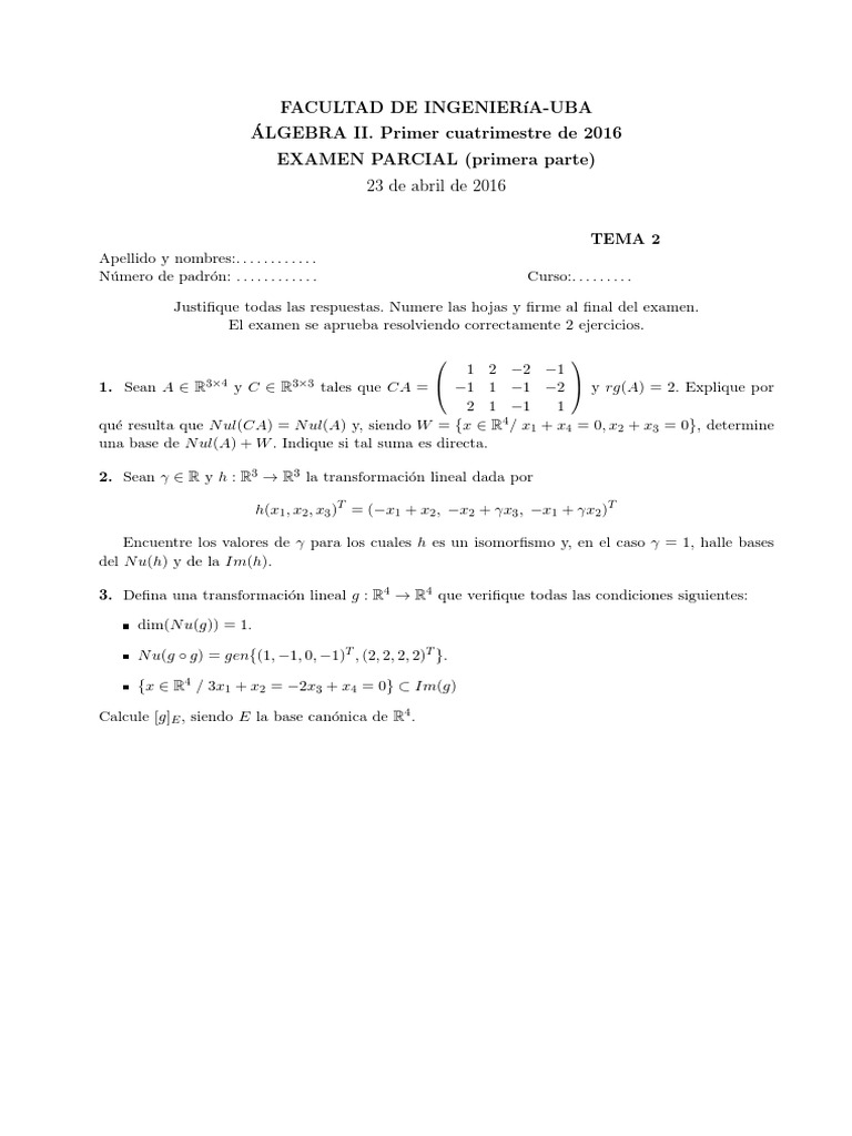INTEGRADOR Fiuba | PDF | Análisis matemático | Álgebra