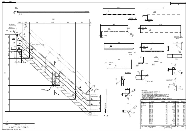 Stair Handrail Shop Drawing | Nature