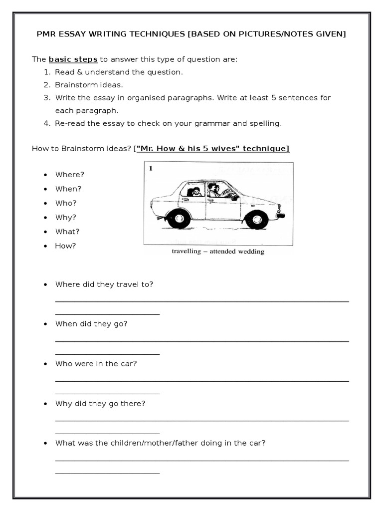 PMR Essay Writing Techniques | PDF