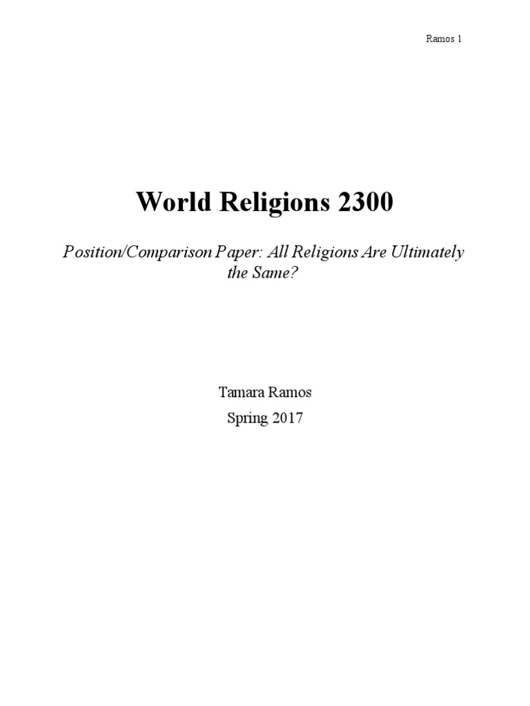 Comparing Major World Religions | PDF | Revelation | Moses