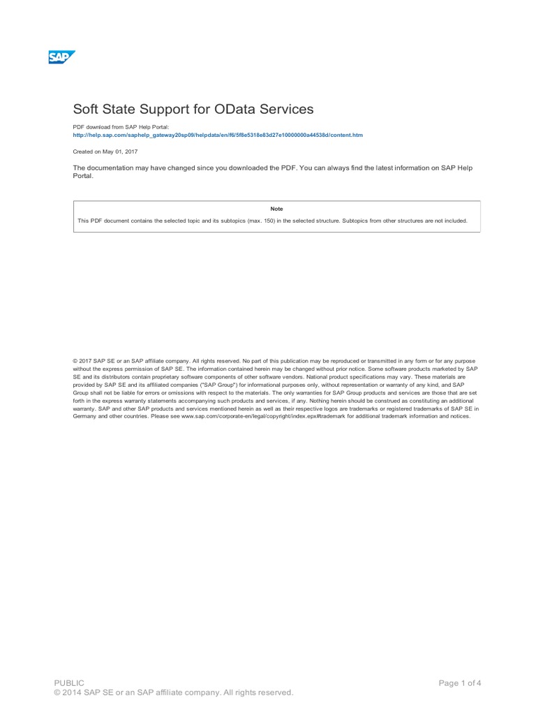 Soft State Support For OData Services | PDF | Application Programming Interface | Gateway ...