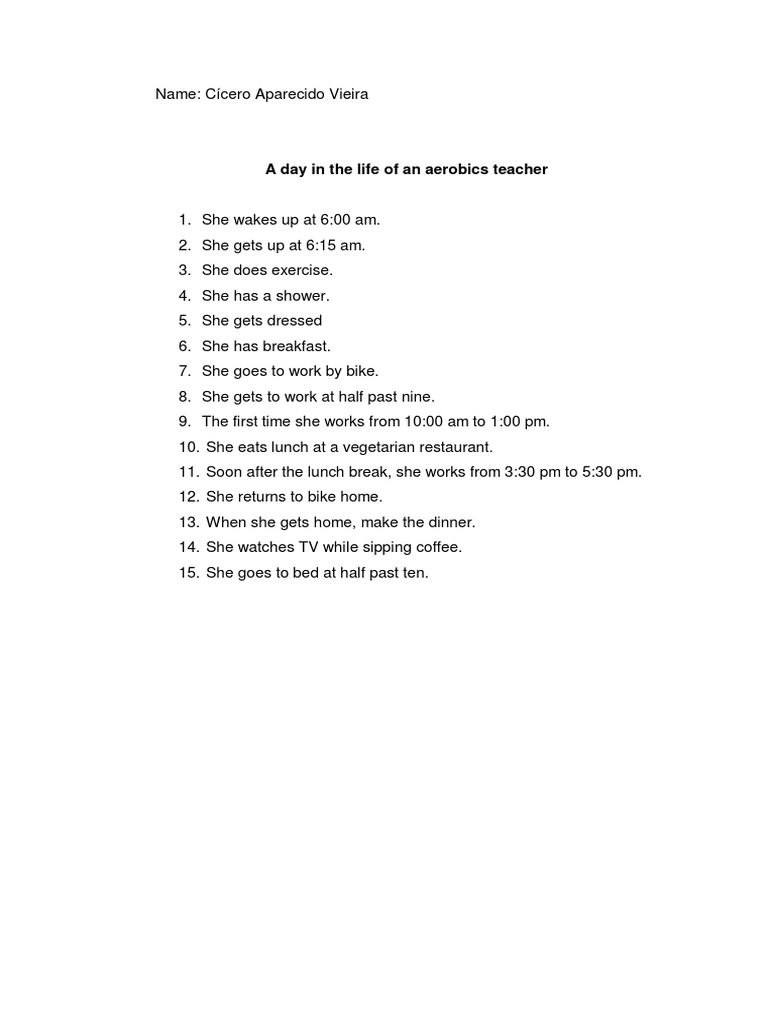 Exercise English PDF