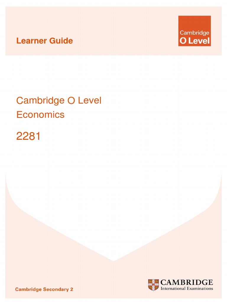 Learner Guide For Cambridge o Level Economics 2281 PDF | PDF | Gross ...
