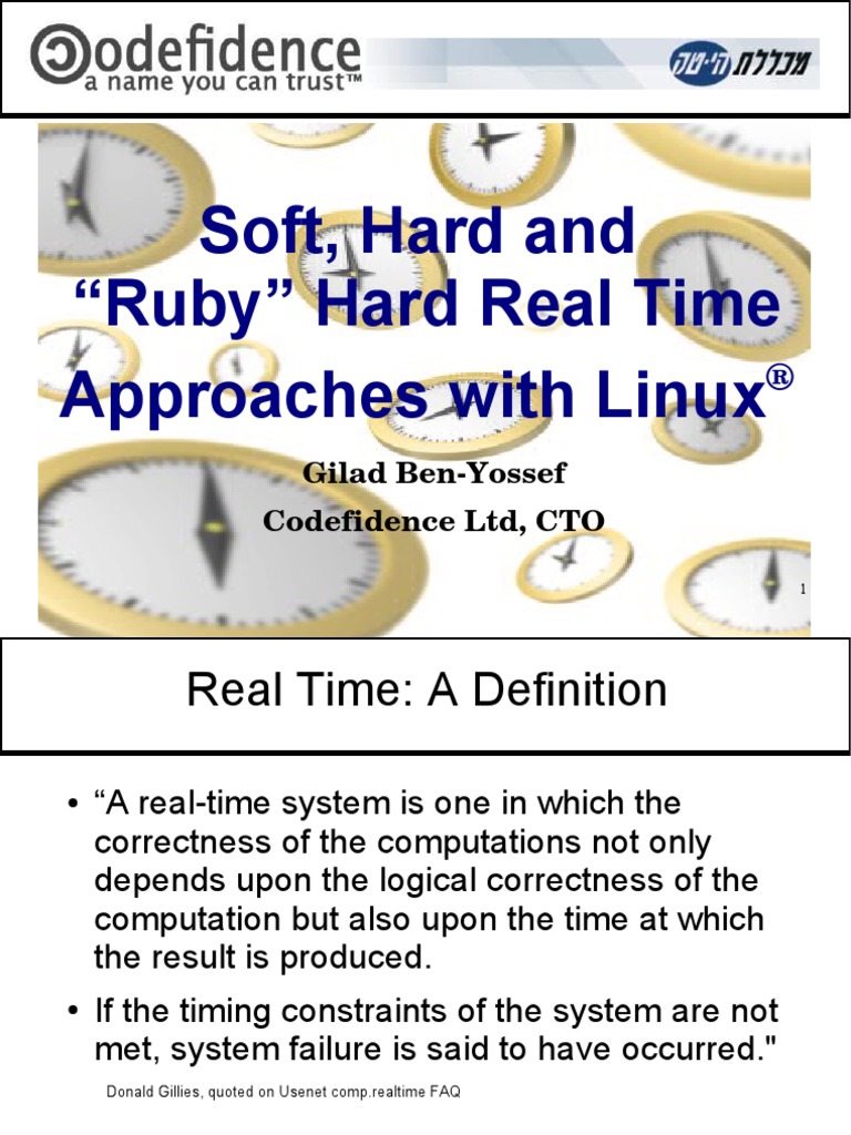 Soft, Hard and Ruby Hard Real Time With Linux | PDF | Scheduling (Computing) | Real Time Computing