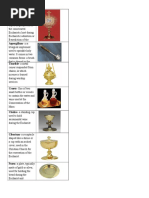 Sacred Vessels, Linens, Vestments & Places | PDF | Eucharist | Altar