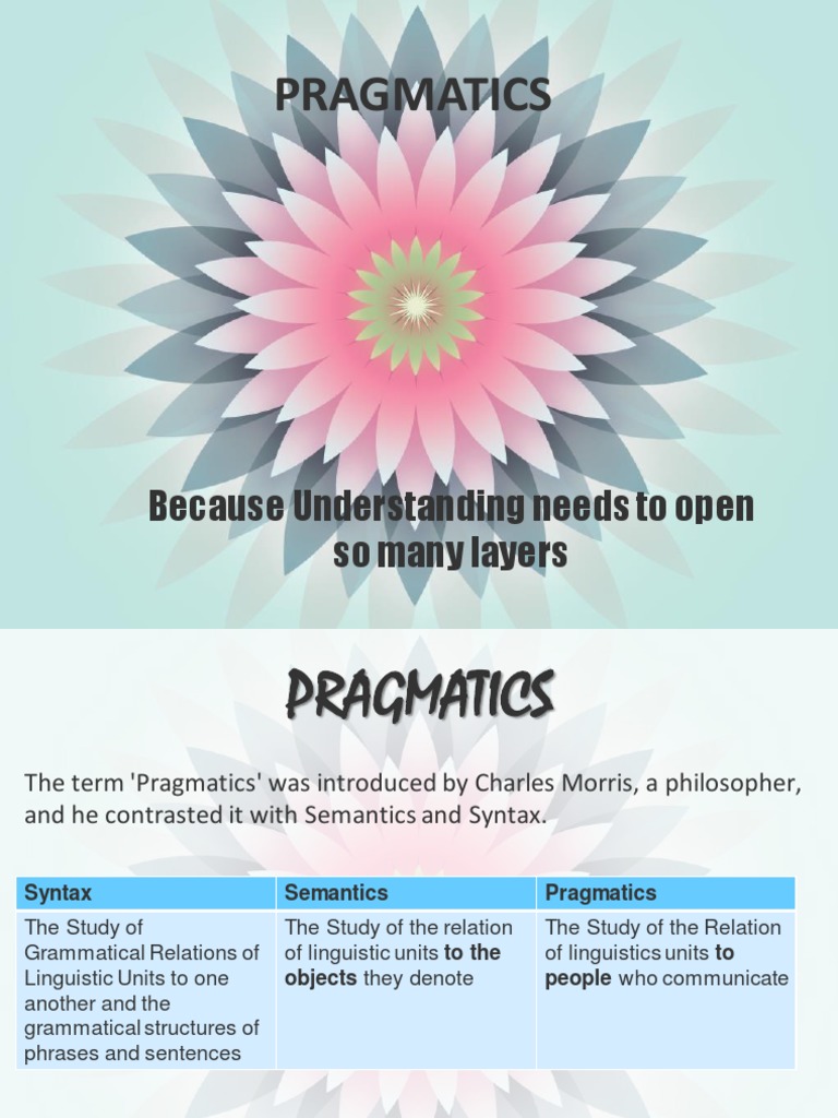 Pragmatics | PDF | Linguistics | Semantics