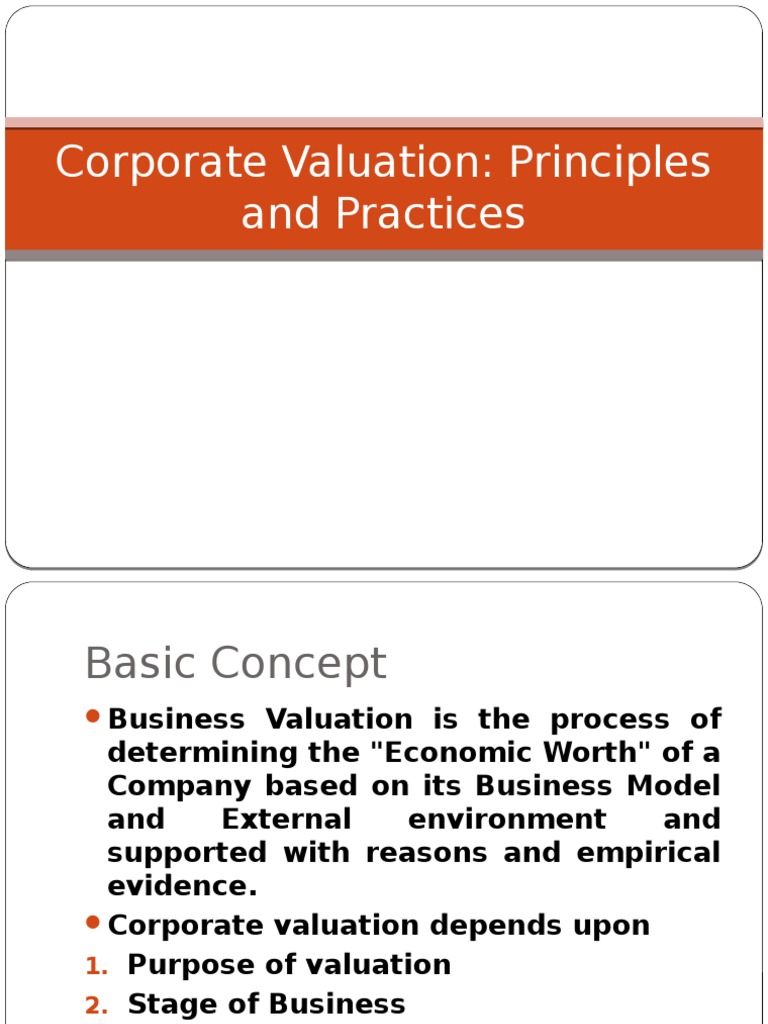 Corporate Valuation Methods Explained | PDF | Business Valuation ...