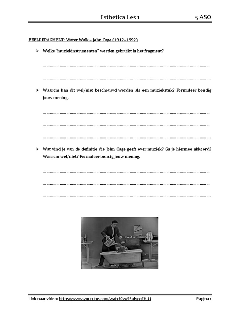 John Cage - Water Walk | PDF