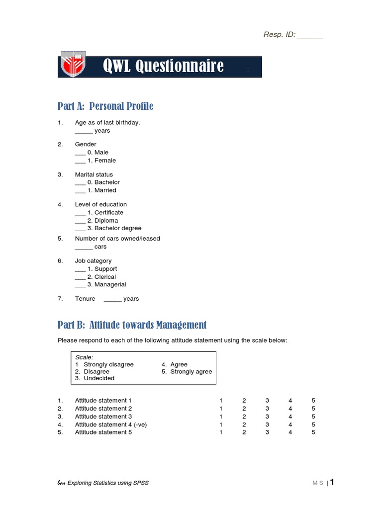 W3 Sample Questionnaire and Dummy Tables PDF | PDF | Student's T Test ...