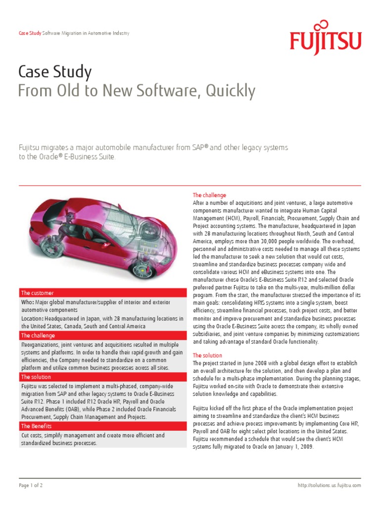 Alliances Oracle Automotive Industry Casestudy | PDF | Oracle ...