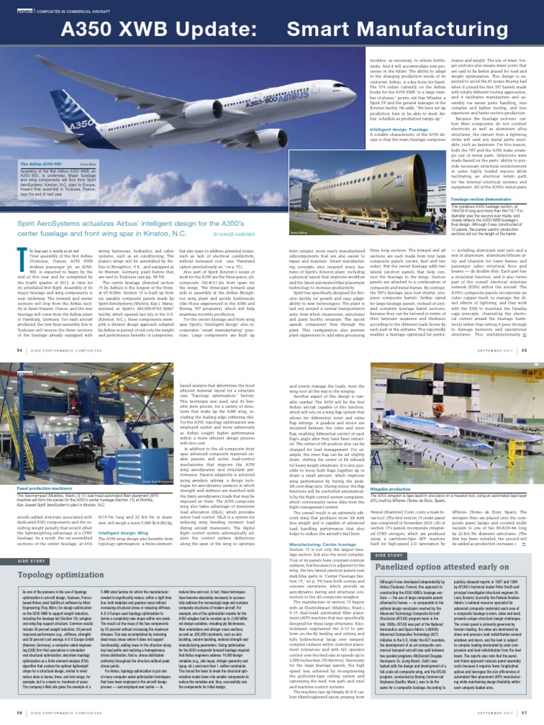 Commercial Aircraft Feature - A350 XWB Composite Modules | PDF | Airbus ...