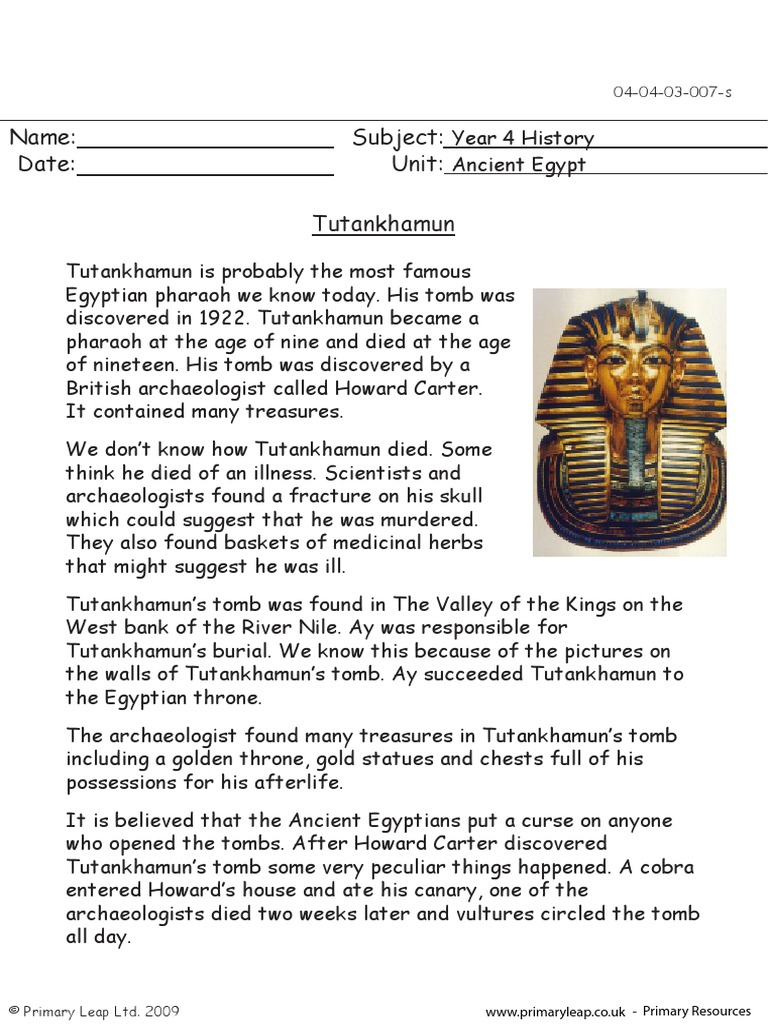 Tutankhamun | Download Free PDF | Tutankhamun | Ancient Egypt