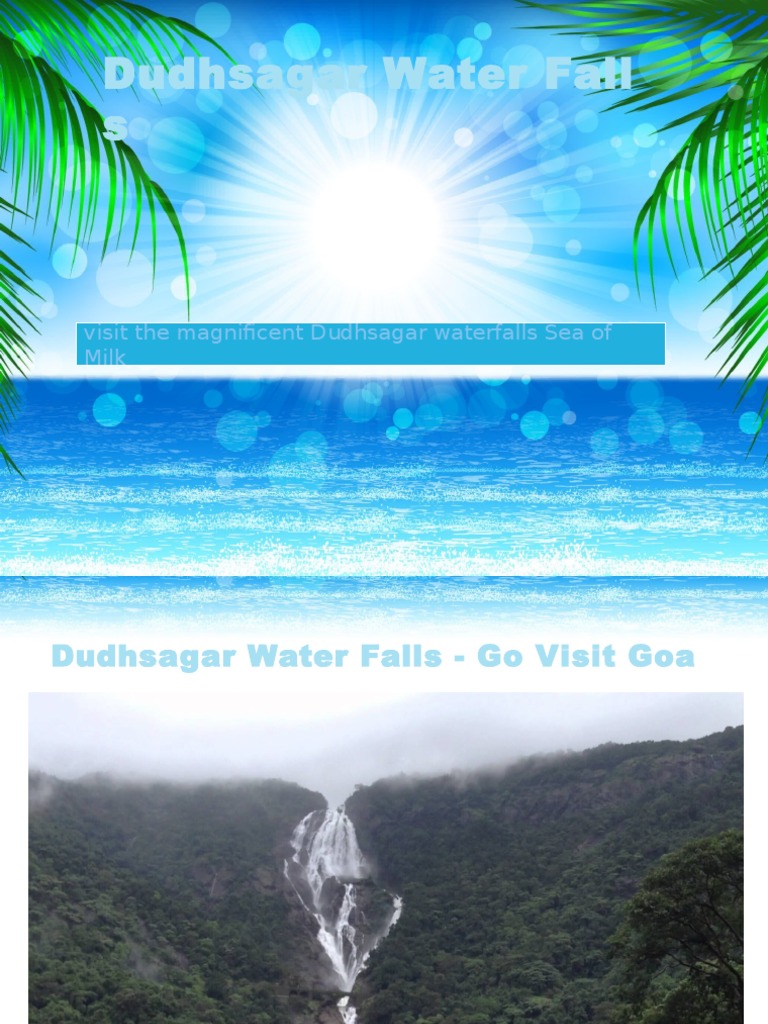 DudhSagar Water Falls - Go Visit Goa | PDF | Transport | Nature