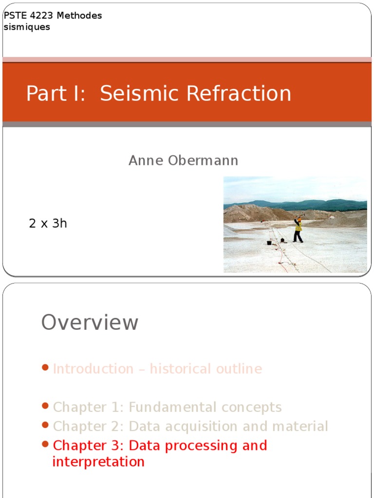 Seismic Refraction For Class 2 Pdf Tomography Seismology