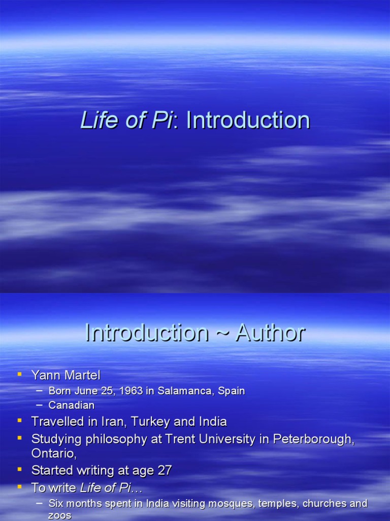 Life of Pi Introduction | PDF | Storytelling | Religion And Belief