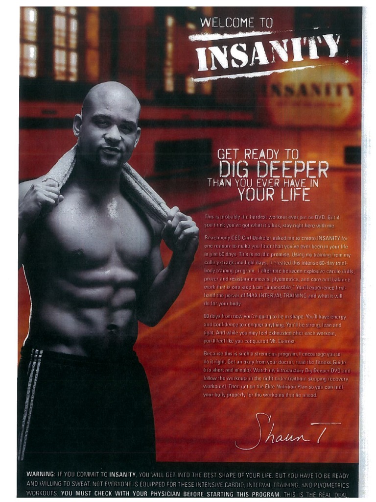 Insanity Calendario Rutinas PDF | PDF