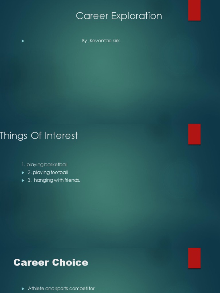 Career Exploration KK | PDF