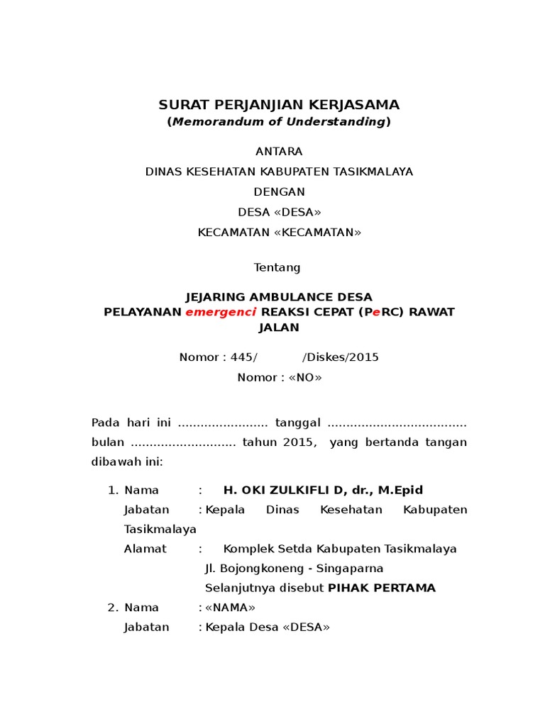 Mou Jejaring Ambulance | PDF