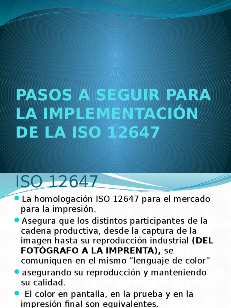 2 Implementacion de La Iso 12647 | PDF | Color | Medición