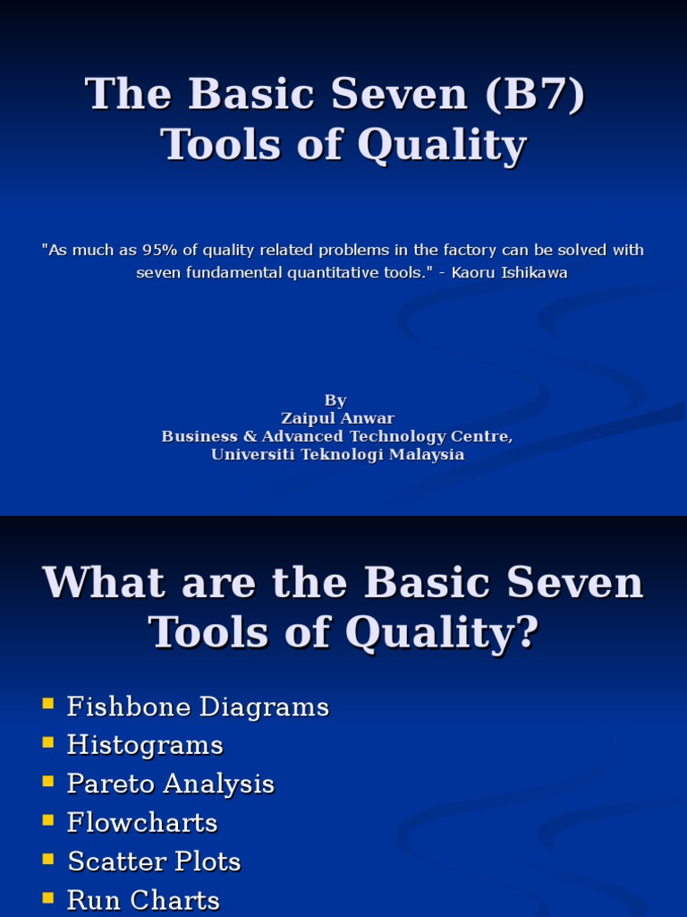 Basic Tools of Quality | PDF | Histogram | Causality