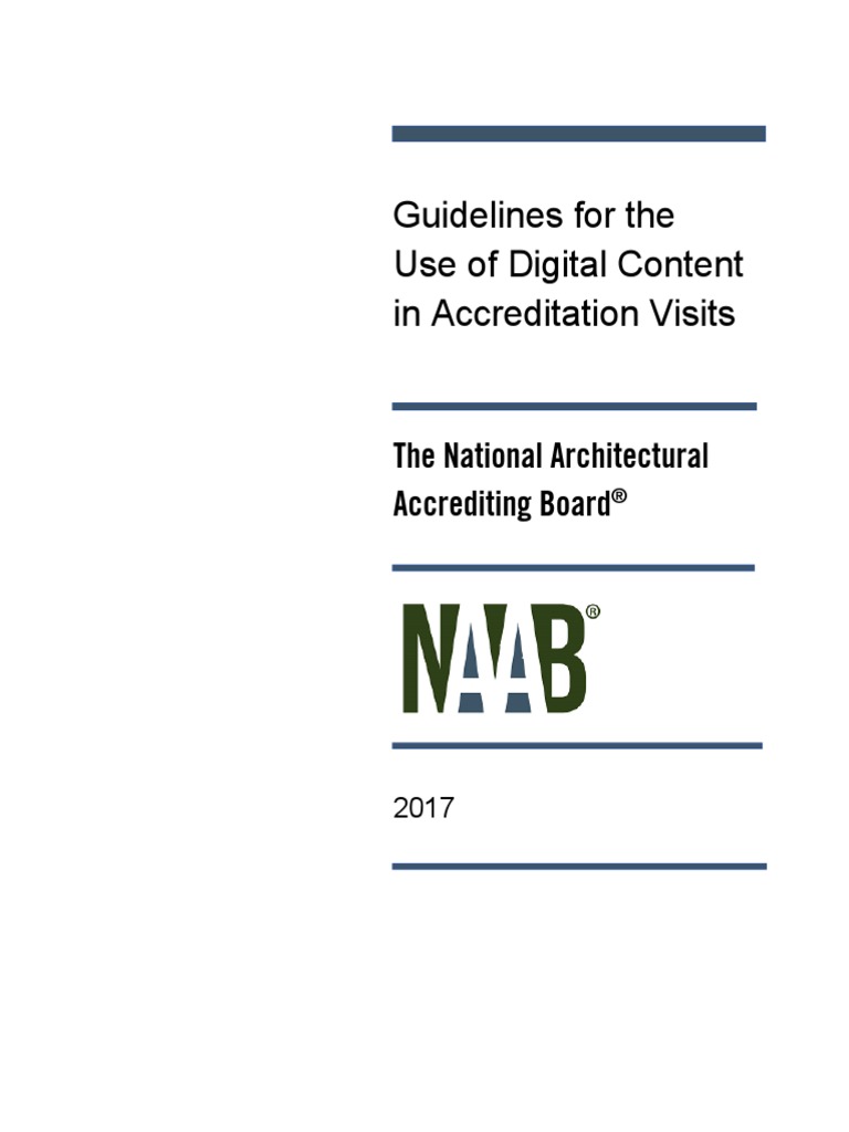 Guidelines For The Use of Digital Content in Accreditation Visits | PDF ...