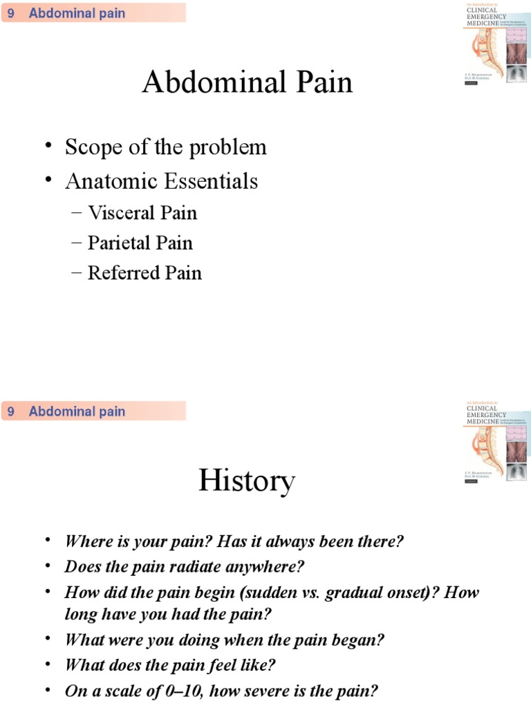 A Comprehensive Guide to Evaluating and Diagnosing Abdominal Pain | PDF ...
