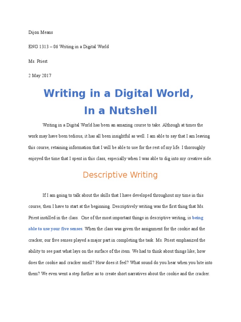 Writing in A Digital World - Final Essay | PDF | Creative Commons ...
