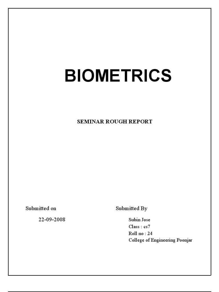 Biometrics | PDF | Biometrics | Fingerprint