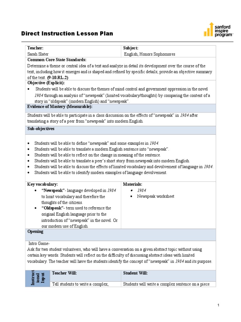 1984 Observation Newspeak | PDF | English Language | Semiotics