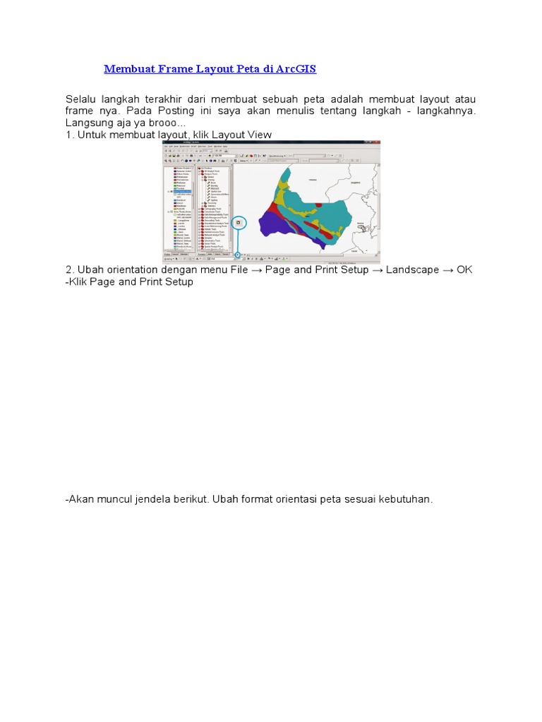MENGENAL LAYOUT PETA DI ARCGIS | PDF