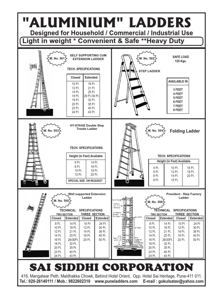 Sai Siddhi Aluminum Ladders | PDF | Ladder | Nature