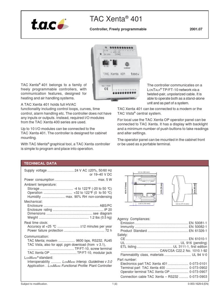 Tac Controller | PDF | Input/Output | Modularity