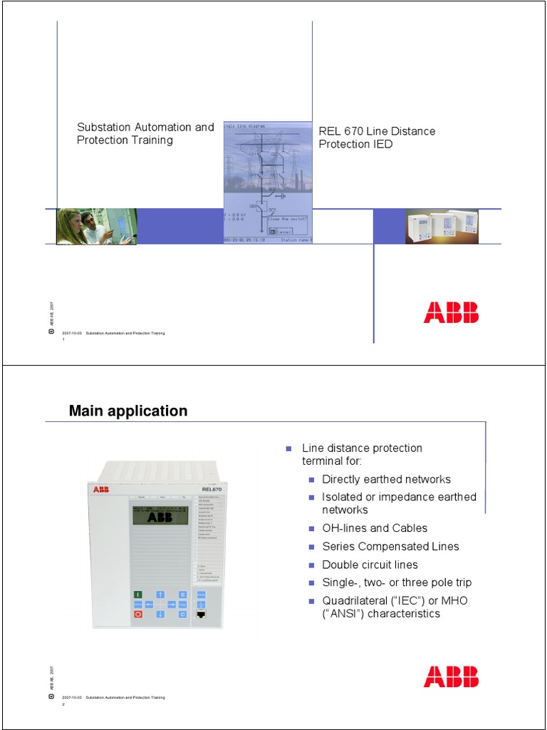 02A SEP-602A - Line Distance Protection REL - 670 - 1.1 | PDF ...