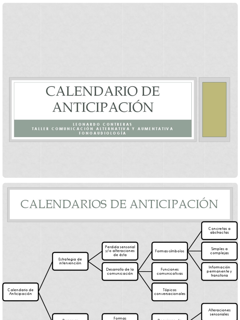 Calendario de Anticipación | Información | Comunicación