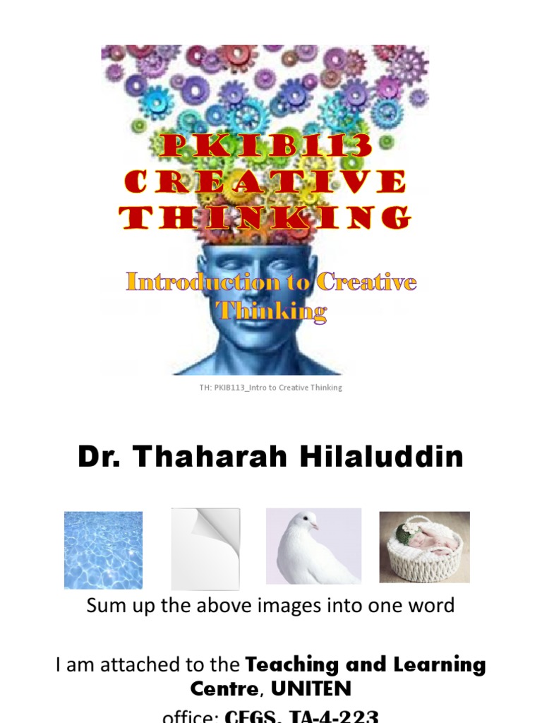 TH: PKIB113 - Intro To Creative Thinking | PDF | Insight | Creativity