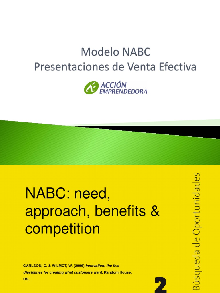 Modelo Nabc | PDF | Mercado (economía) | Beneficio (economía)