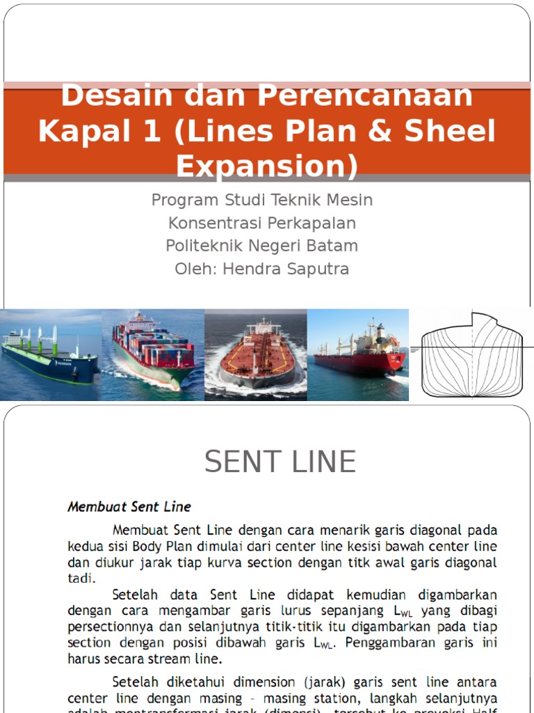 Desain Dan Perencanaan Kapal 1 (Lines Plan & Sheel Expansion) | PDF