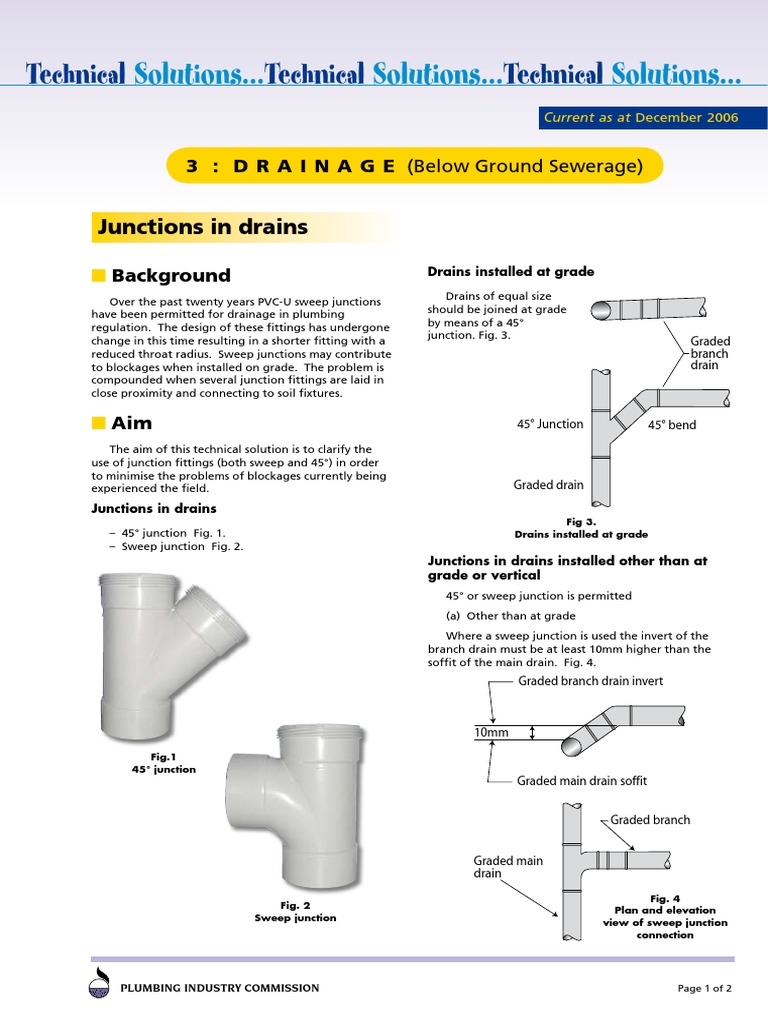 3. Drainage - Junctions in Drains | Drainage | Building Technology