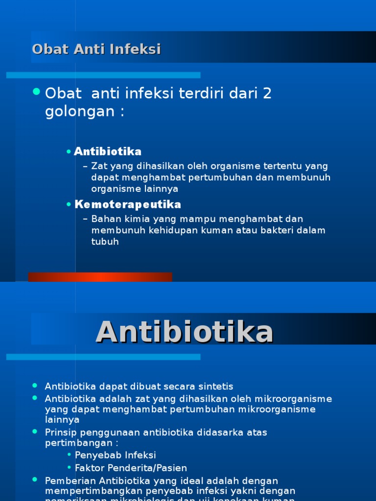 Golongan dan Penggunaan Obat Anti Infeksi | PDF