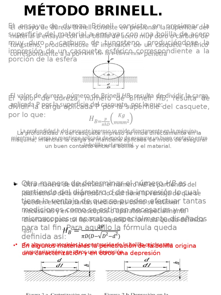 Método Brinell | PDF | Dureza | Materiales